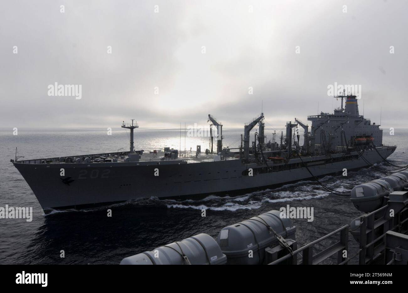 Pacific Ocean, refueling at sea, REPLENISHMENT AT SEA, USNS Yukon (T-AO ...