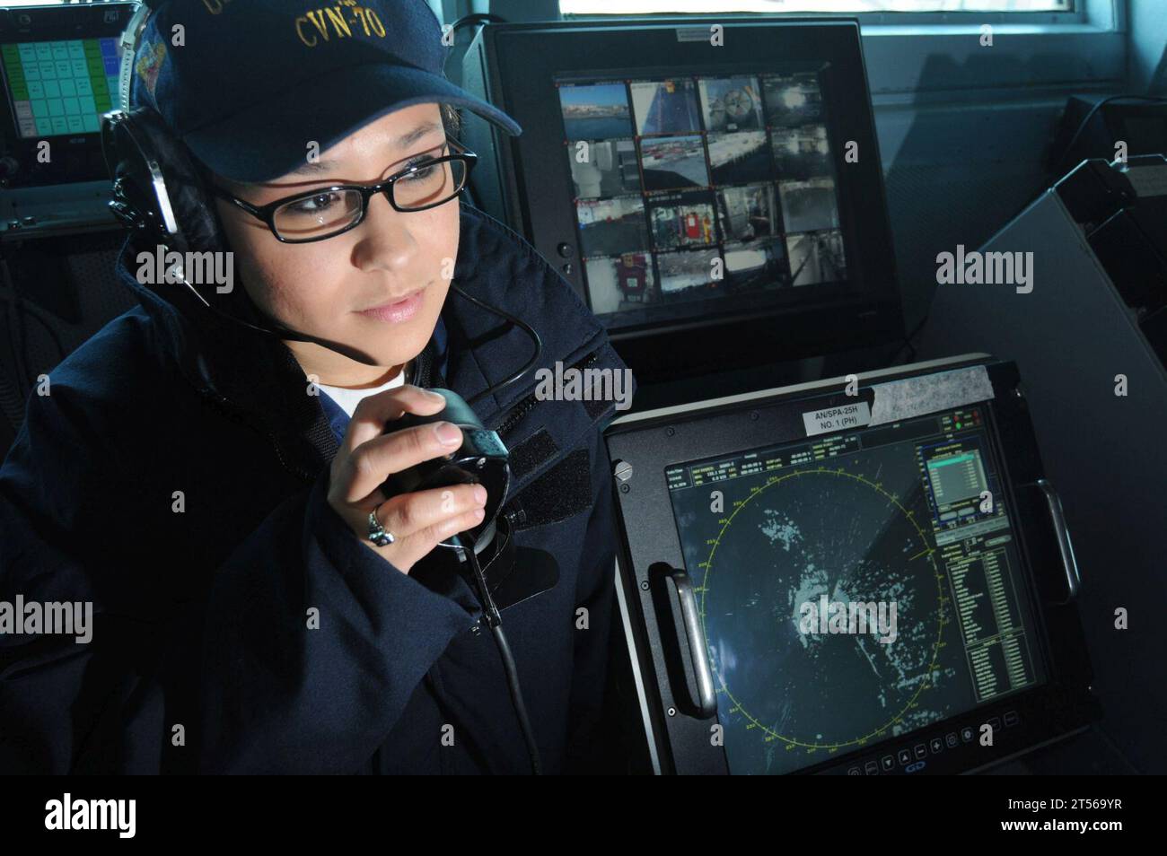 Pacific Ocean, Sailor, sound-powered telephone, U.S. navy , USS Carl ...