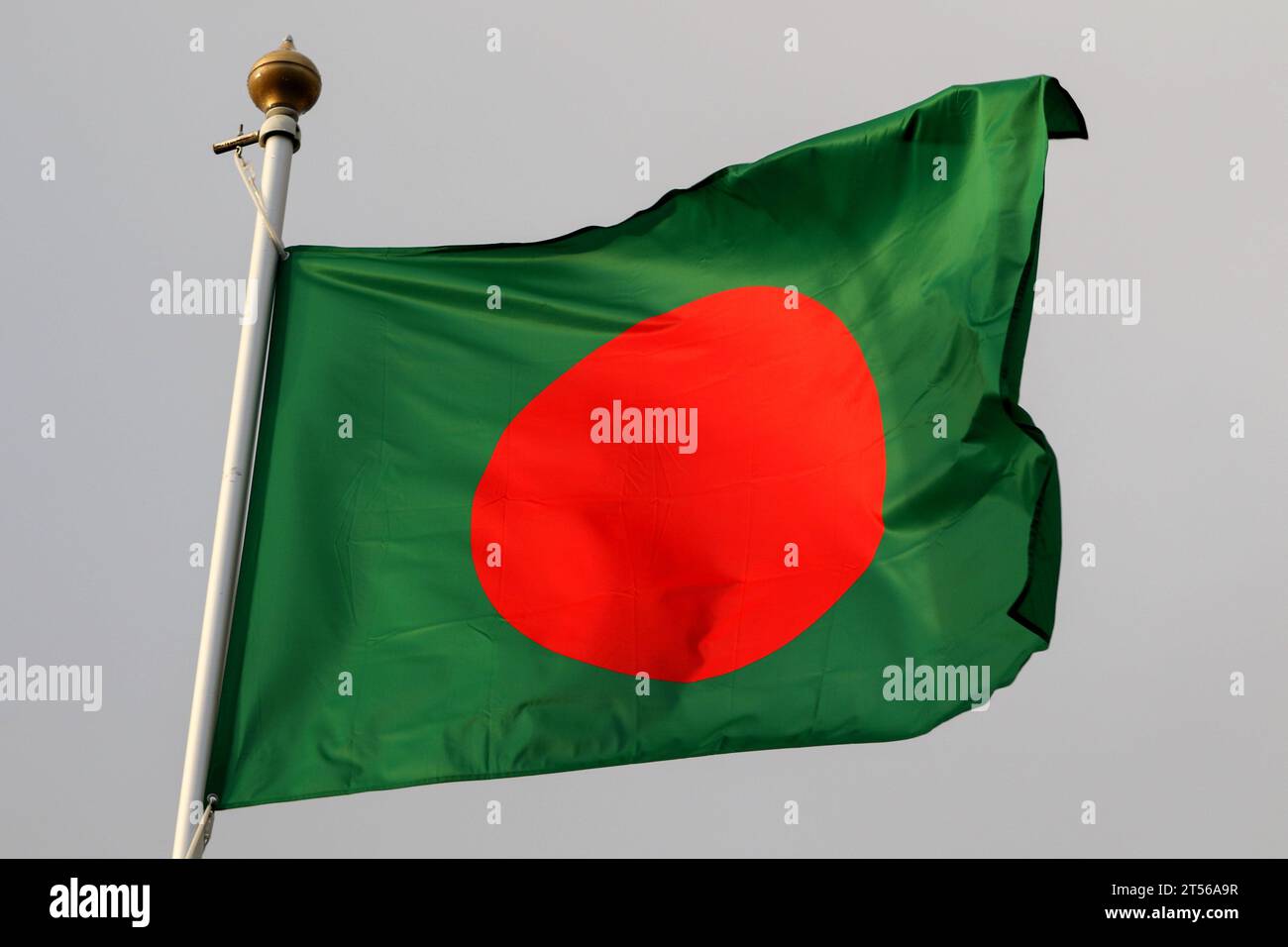 The national flag of the People's Republic of Bangladesh as a ...