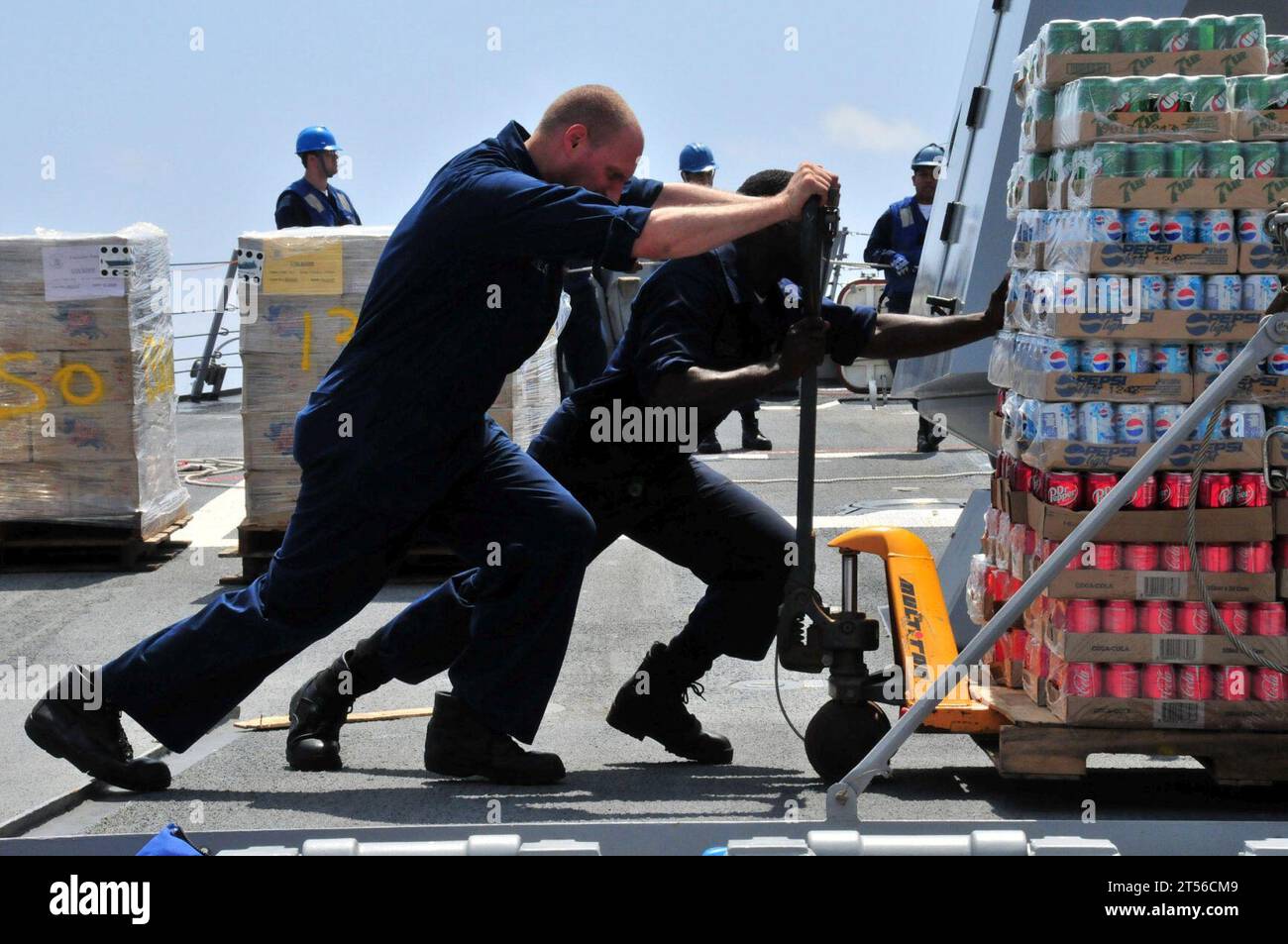 people, supplies, UNREP Stock Photo - Alamy