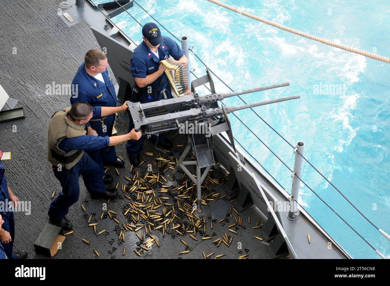 people, training, USS Anzio (CG 68); CTF 151; gun shoot, weapons Stock ...