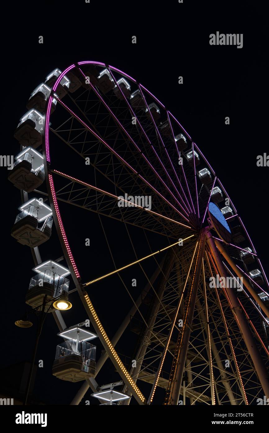 Ferris wheel in the night Stock Photo - Alamy