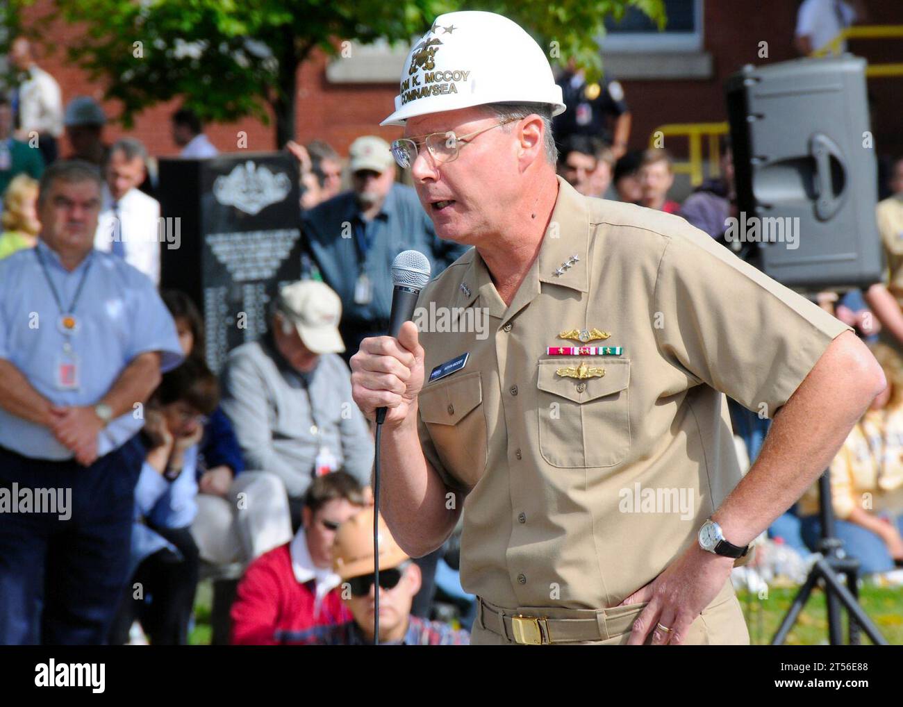 PORTSMOUTH NAVAL SHIPYARD, Vice Adm. Kevin McCoy, vip Stock Photo - Alamy