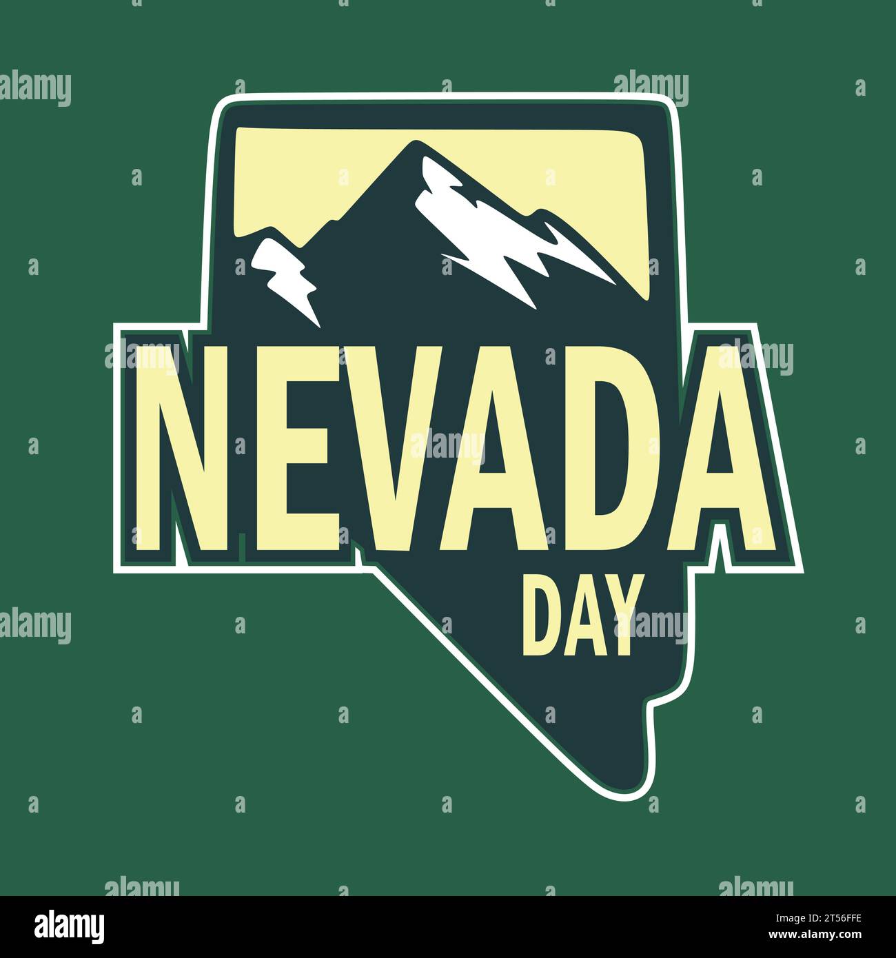 Nevada day with green background Royalty Free Vector Image Stock Vector ...