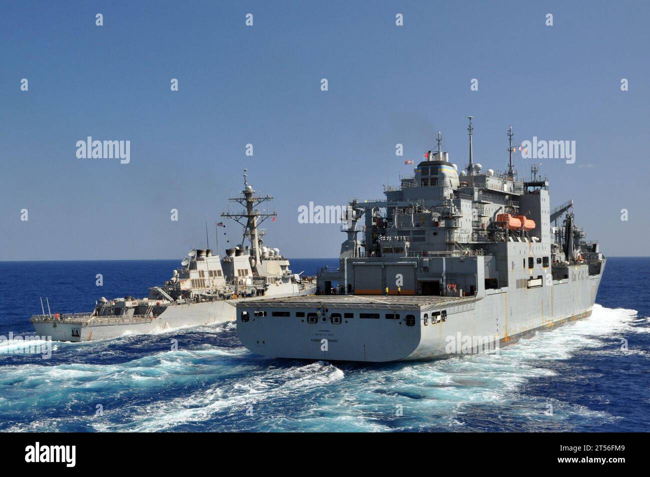 REPLENISHMENT AT SEA, Sailors, U.S. Navy, UNREP, USNS Robert E. Peary ...