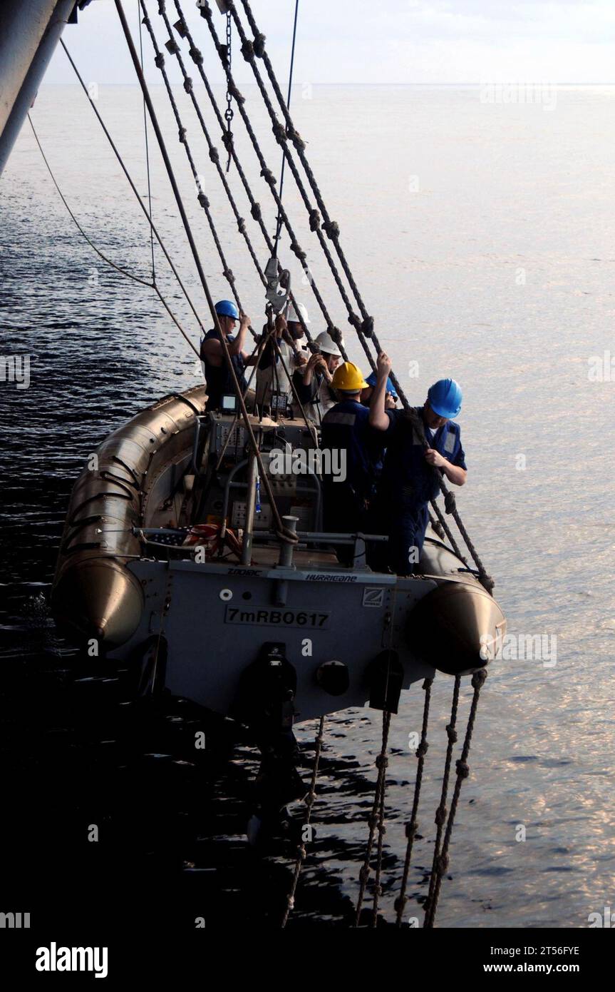RHIB, rigid hull inflatable boat, Small Boat Operations, USS Nimitz ...