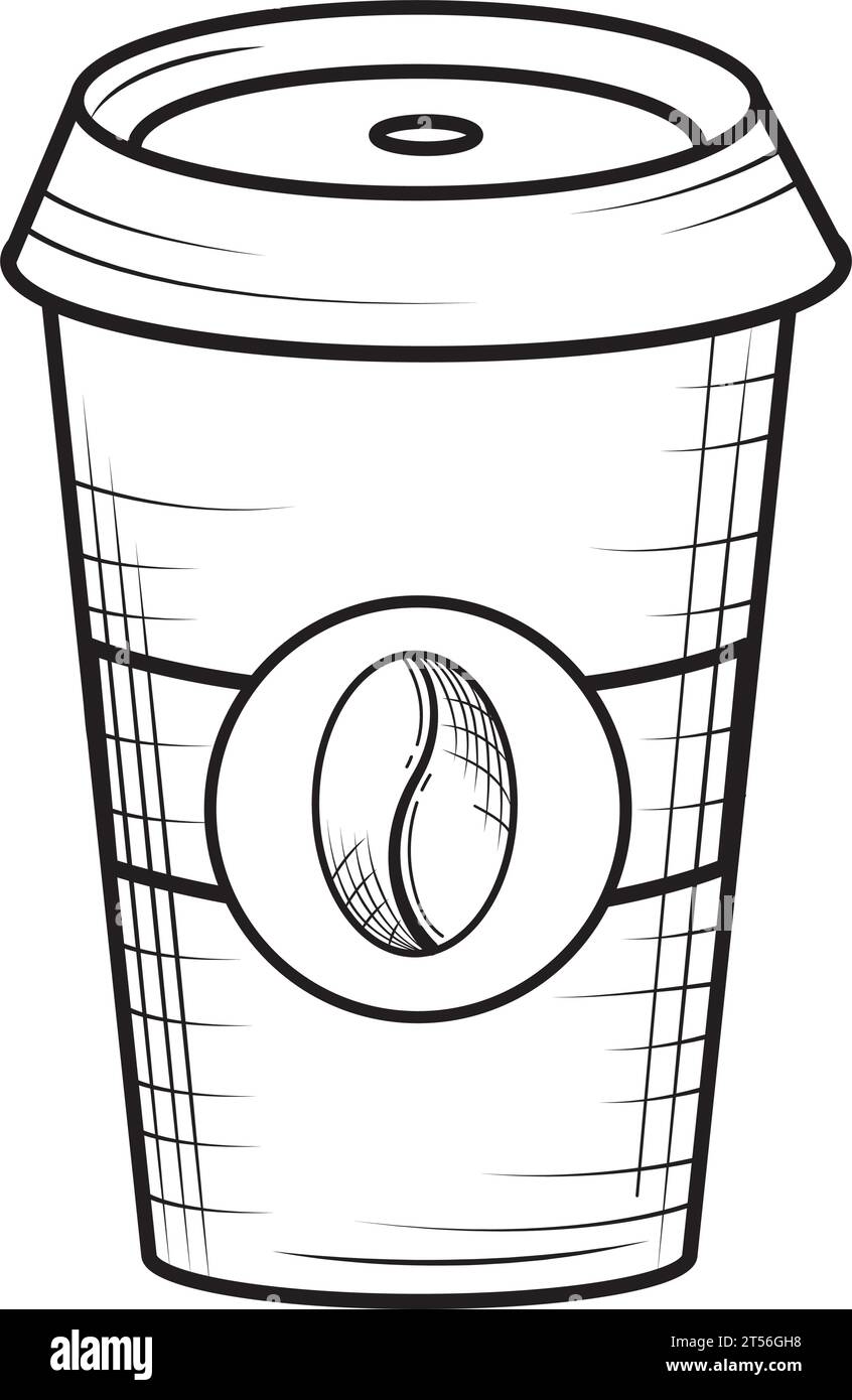 coffee cup draw disposable Stock Vector Image & Art - Alamy