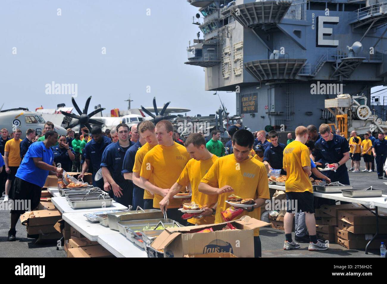 Sailors, Steel Beach Picnic, U.S. Navy, USS Enterprise (CVN 65 Stock ...