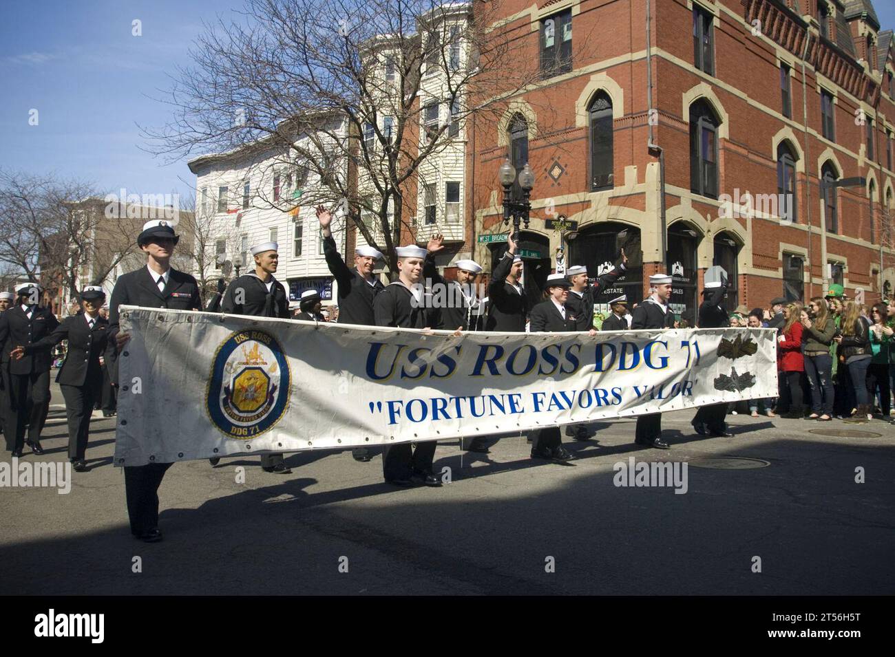 Sailors, South Boston, St. Patrick's Day parade, U.S. navy , USS ROSS ...
