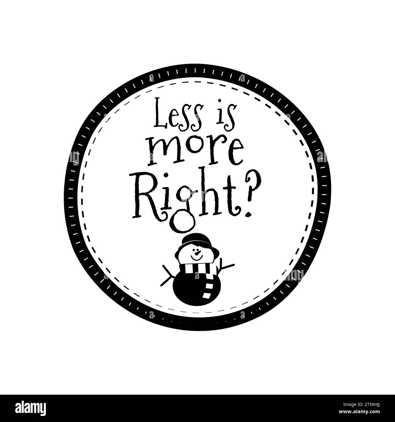 Christmas Silhouette round sing t-shirt print Design with quote - less ...