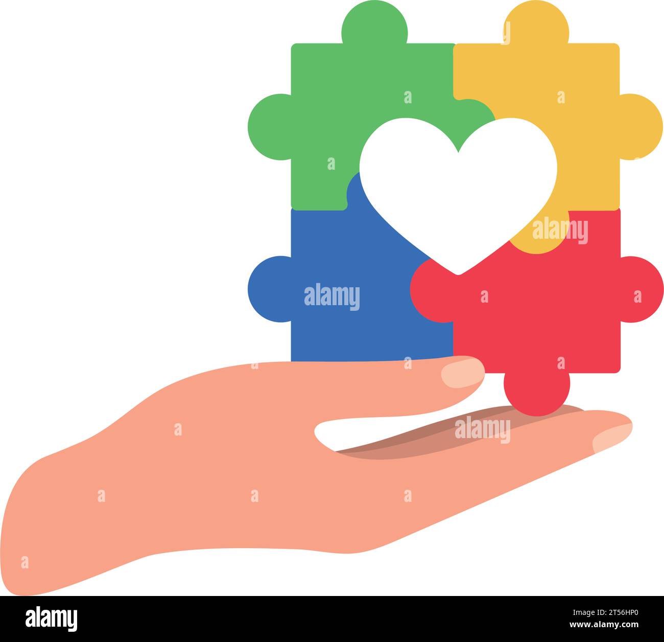 autism hand holding puzzles Stock Vector Image & Art - Alamy