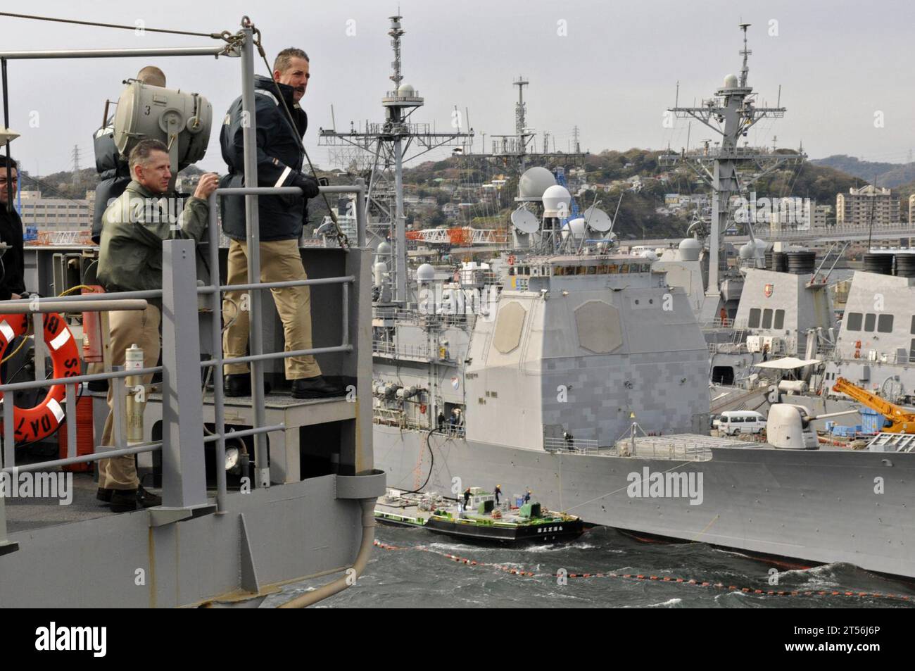 Sea and Anchor, USS Blue Ridge, Yokosuka Stock Photo - Alamy