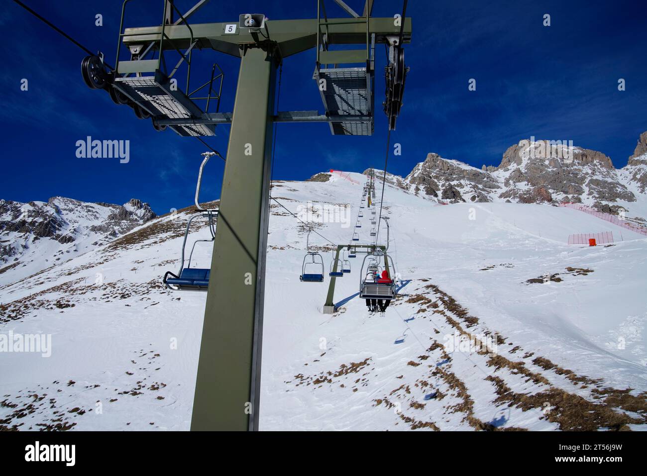 Chairlift ski, area Passo San Pellegrino-Falcade, Tre Valli, Pala Group ...