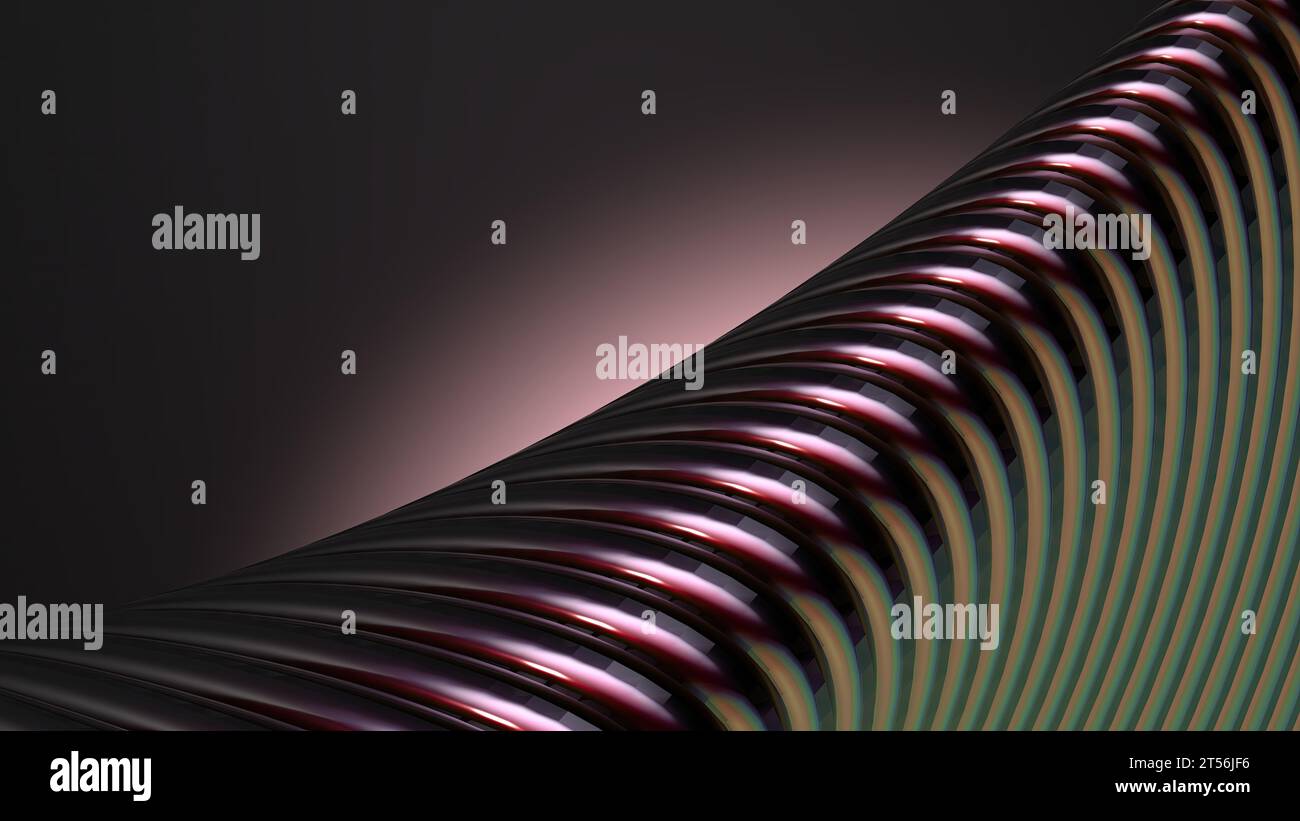 Delicate modern art made of bezier curves of twisted and bent ...