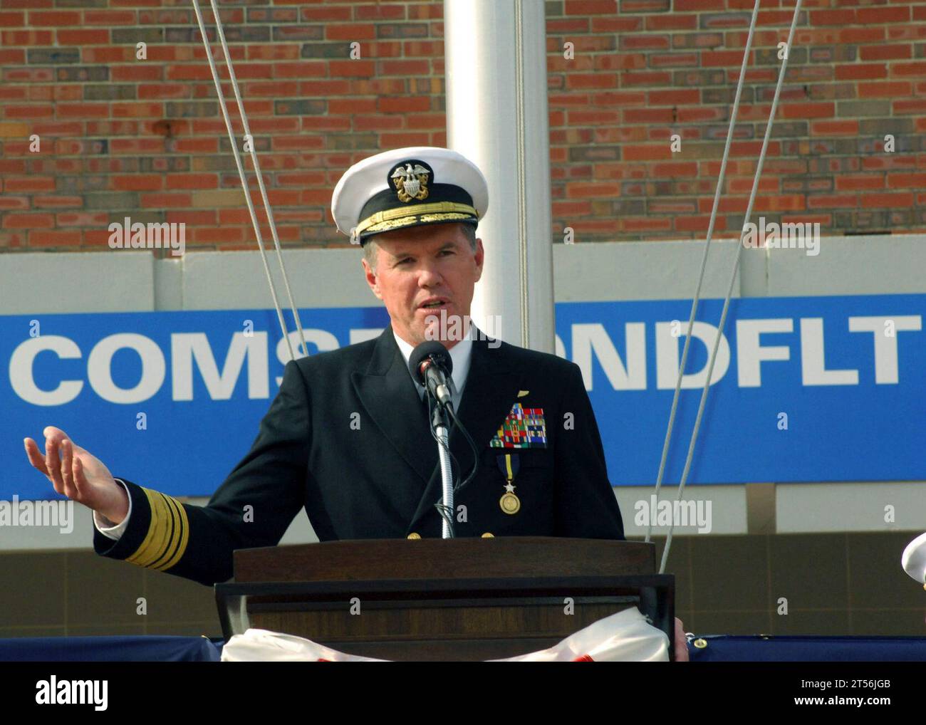 Second Fleet Vice Adm. Mark P. Fitzgerald, Vice Adm. Marty Chanik Stock ...