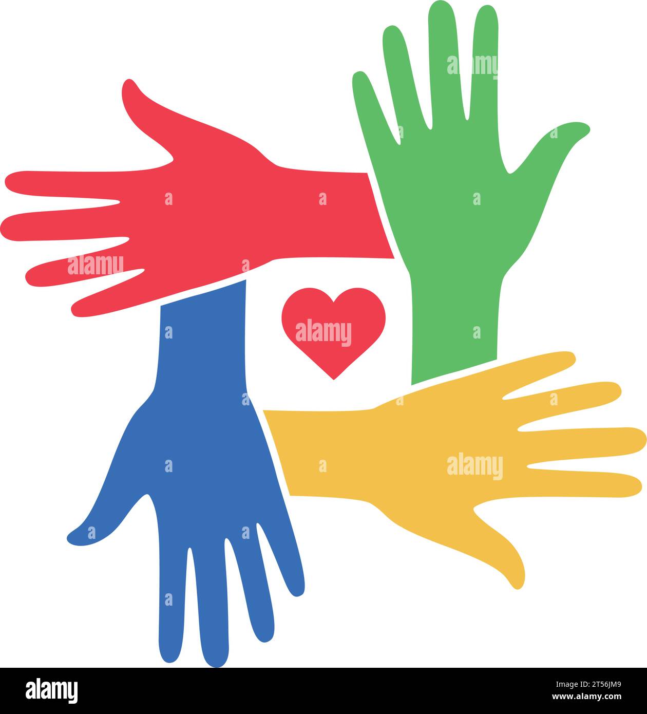 autism colored hands Stock Vector Image & Art - Alamy