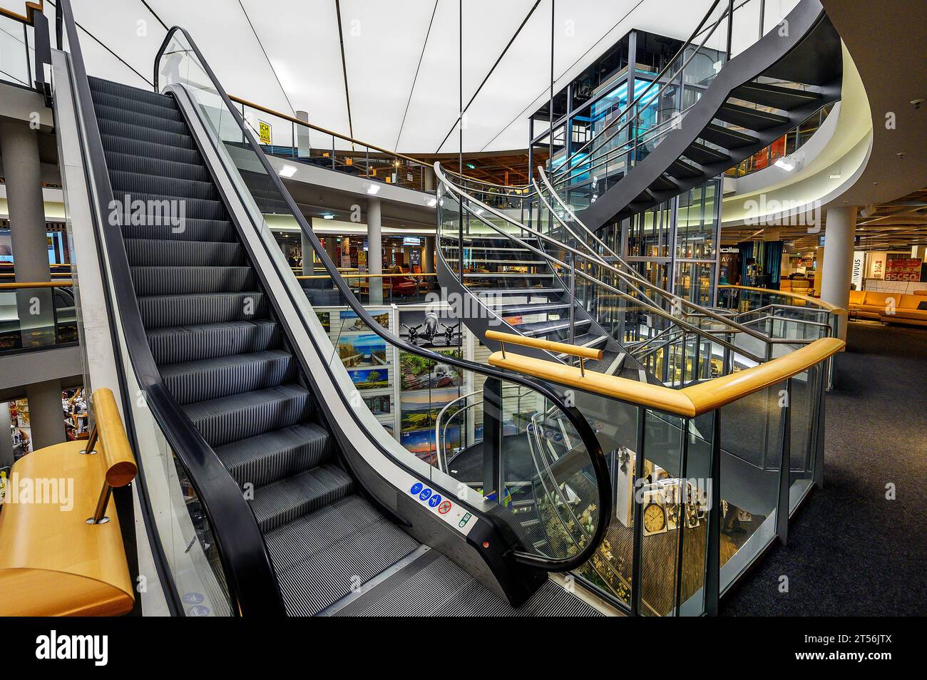 Escalator stairs in furniture hi-res stock photography and images - Alamy