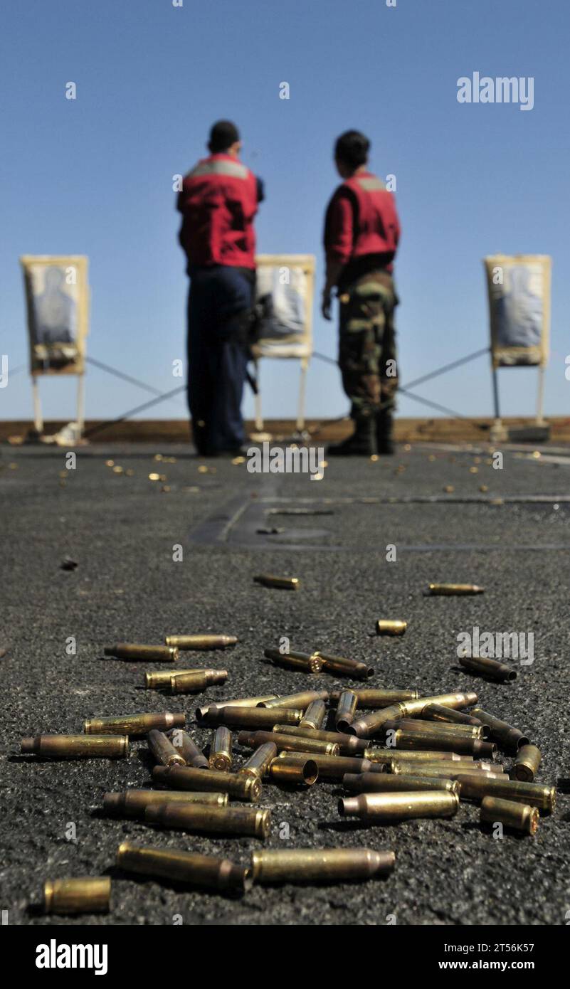 small arms qualifications, USS Dwight D. Eisenhower CVN 69, weapons ...