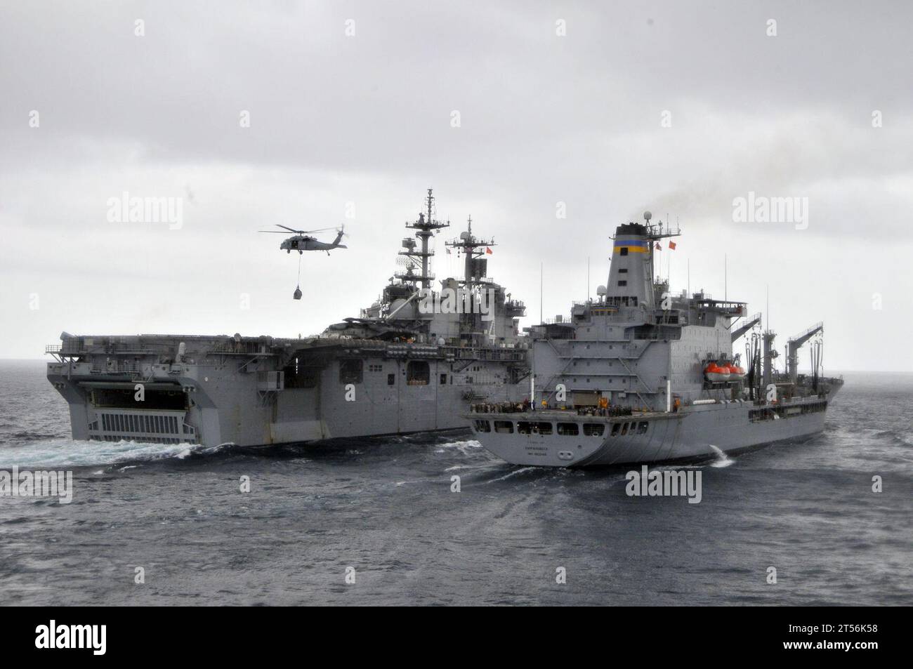 South China Sea, U.S. navy , Underway Replenishment, USNS Rappahannock ...
