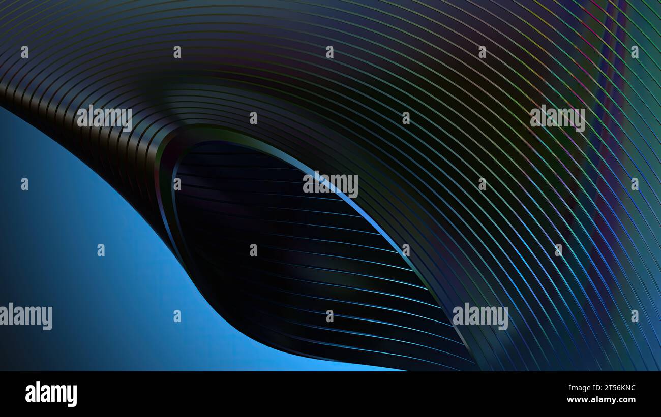 Elegant And Modern 3d Rendering Abstract Background In Delicate Blue With Bezier Curves Of