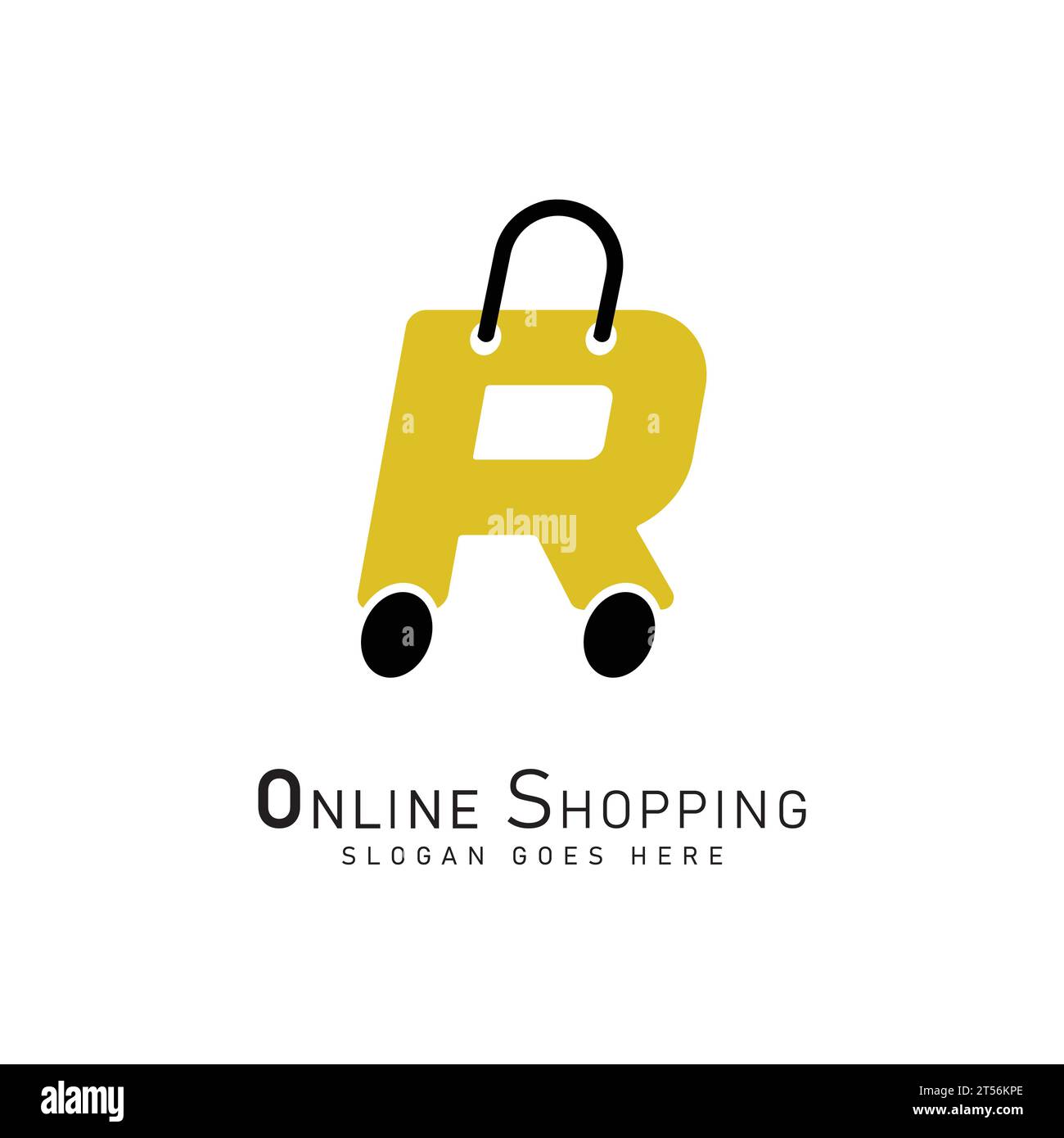 Letter R for Shopping Logo template, ecommerce icon. Alphabet R bag ...