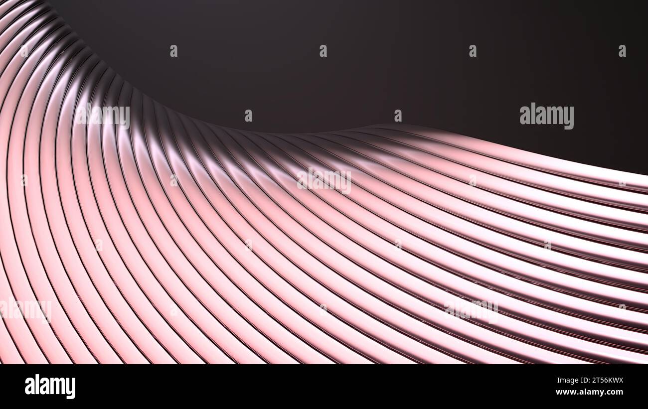 Modern art bezier curve luxury pink elegant modern 3D rendering ...