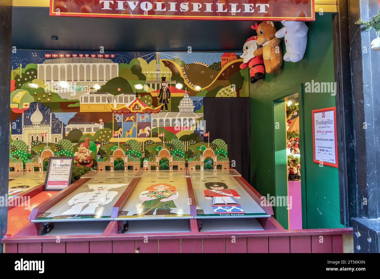 Christmas fun and games in Tivoli amusement park in Copenhagen, Denmark ...