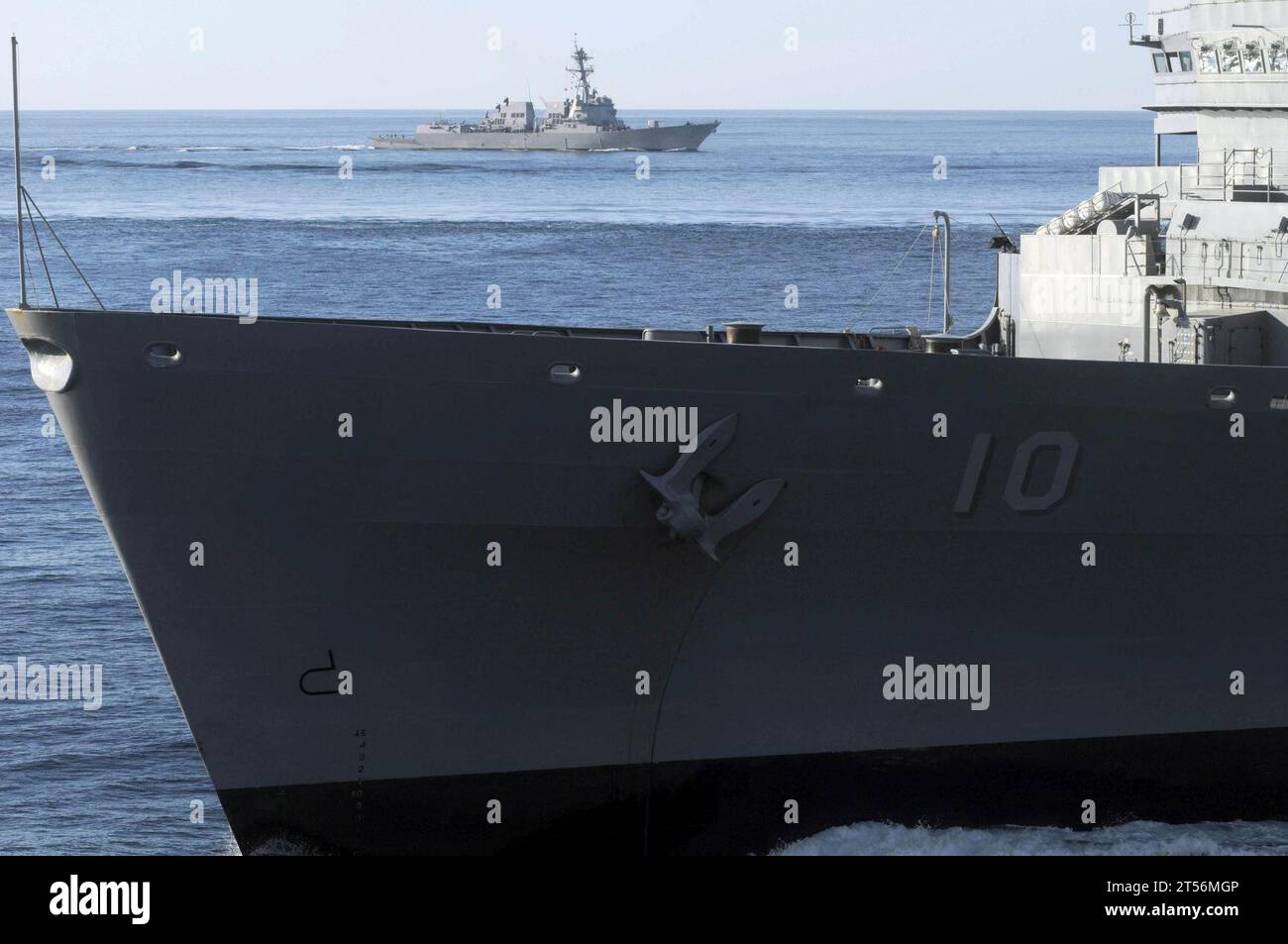 U.S. navy , USS Sampson (DDG 102) Military Sealift Command fast combat support ship USNS Bridge ...