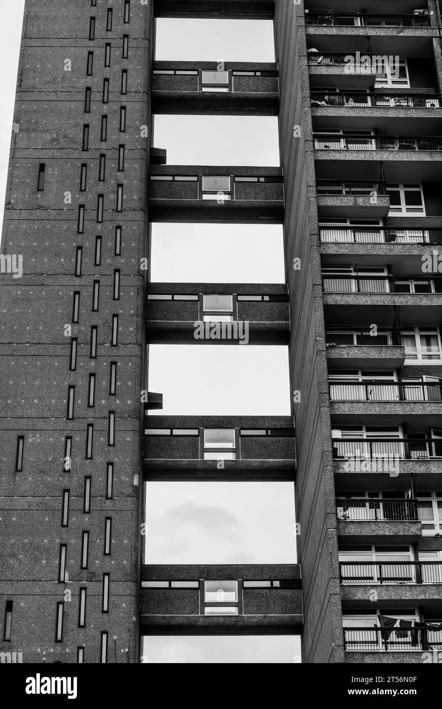 Trellick Tower, a Grade II* listed tower block in North Kensington ...