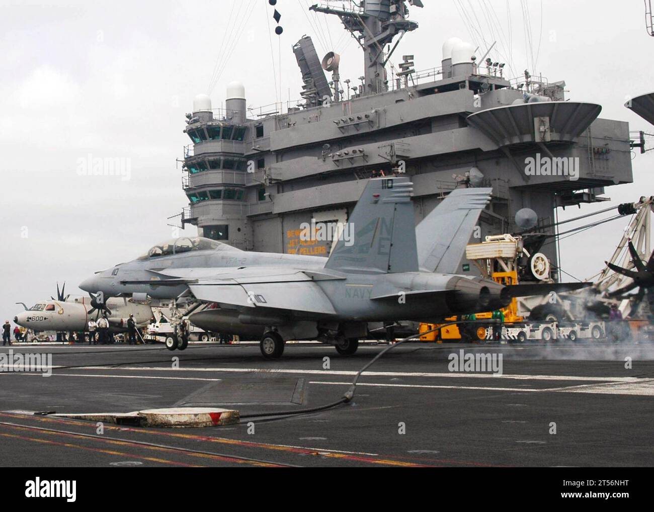 An F/A-18E Super Hornet, Bounty Hunters, Carrier Air Wing (CVW) 2 a ...