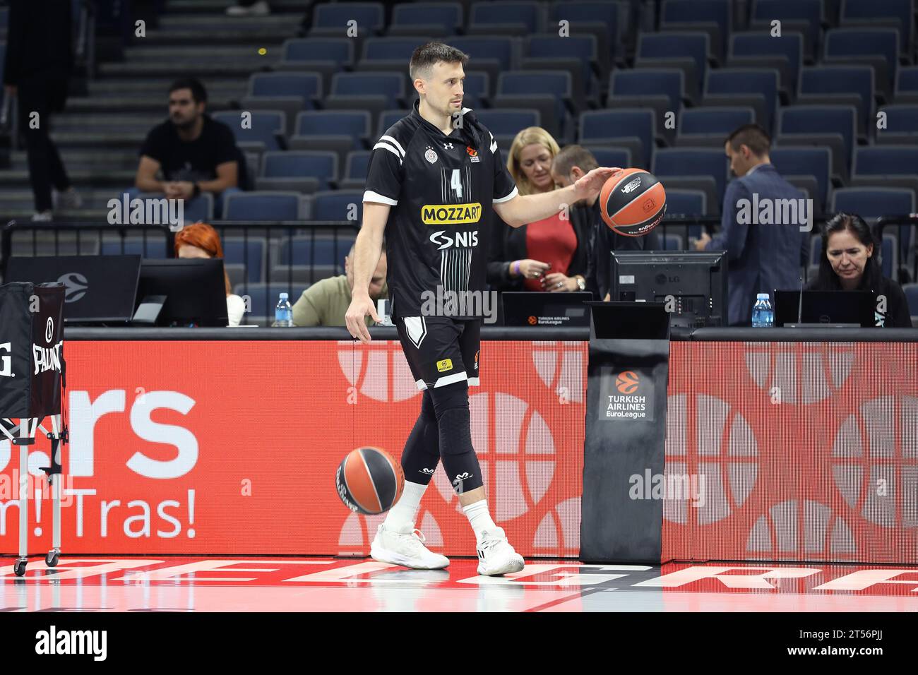 Belgrade, Serbia, 2 November, 2023. Aleksa Avramovic of Partizan ...