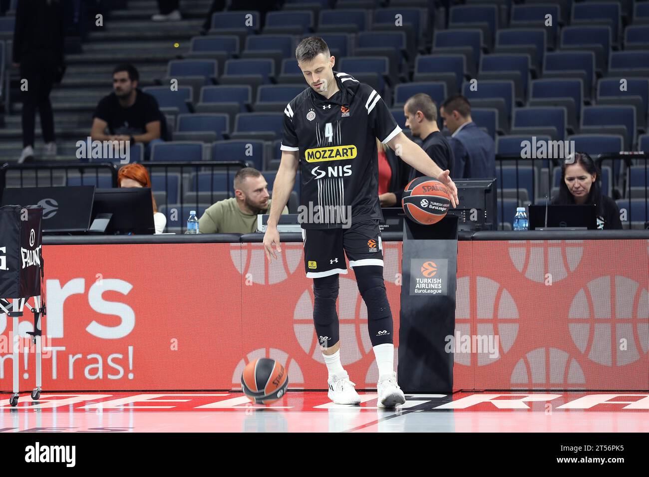 Belgrade, Serbia, 2 November, 2023. Aleksa Avramovic of Partizan ...
