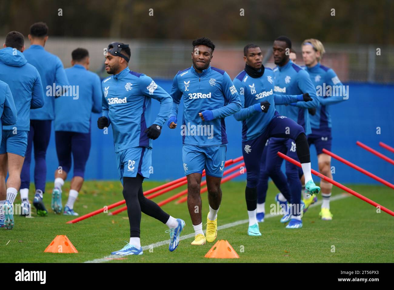 Rangers' Jose Cifuentes (centre) during a training session at the ...