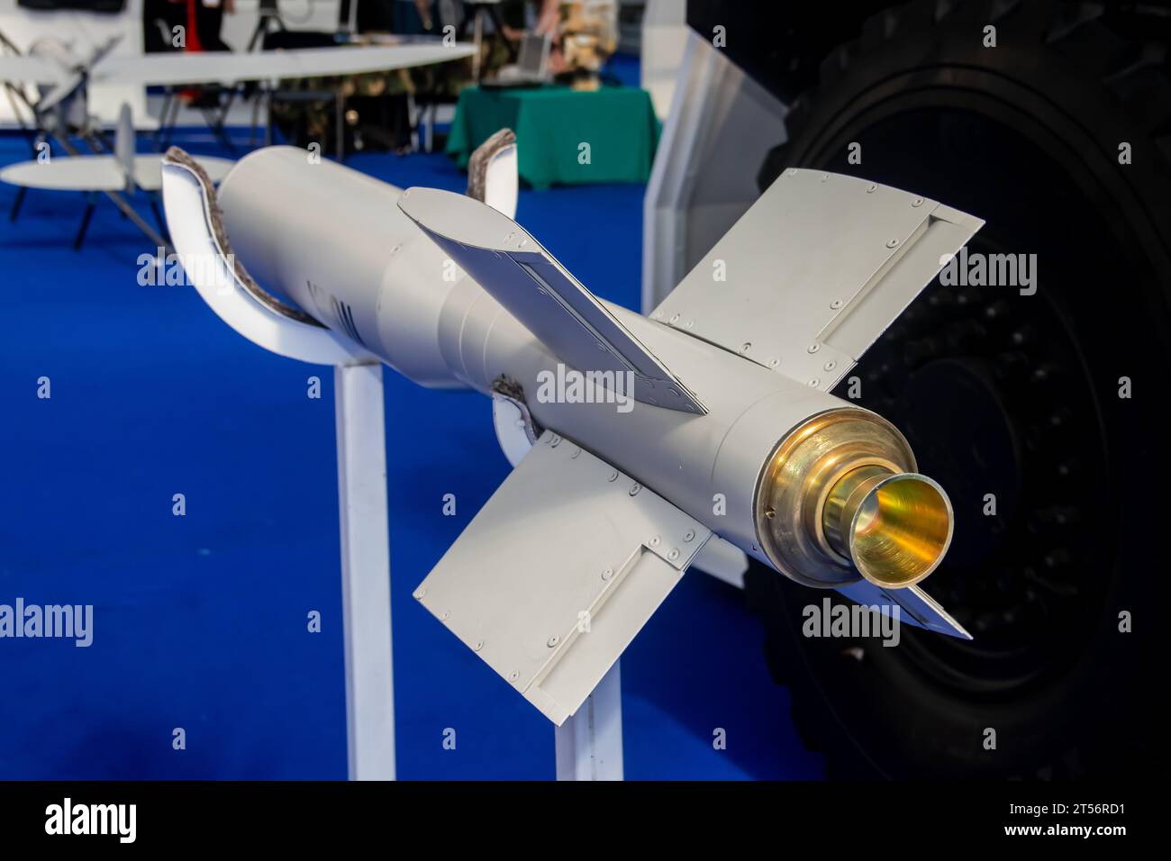 GPS-satellite guided missile anti-tank mortar shell, exposed at ...