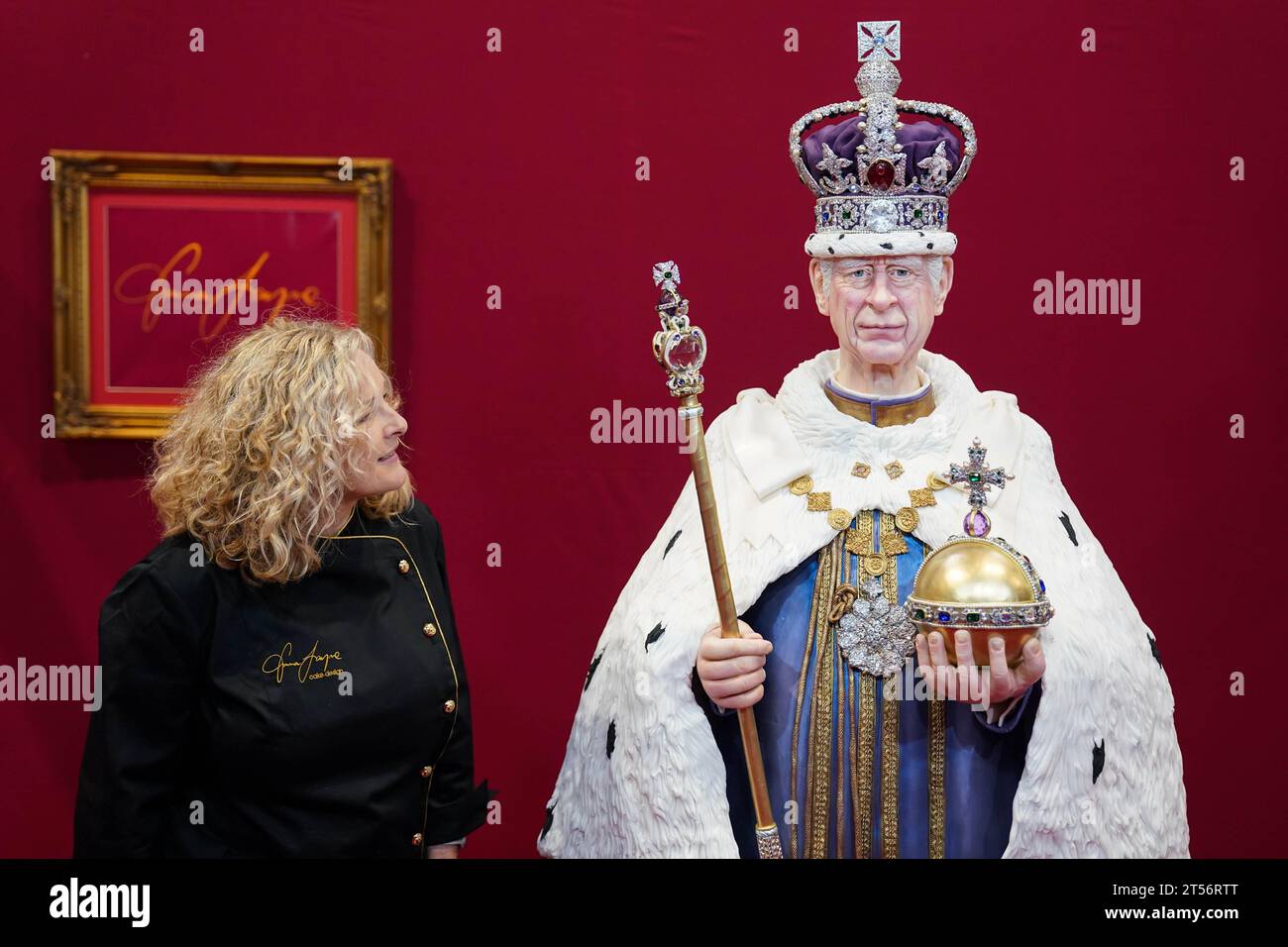 A lifesize cake figure of King Charles III, made by sugar artist Emma ...