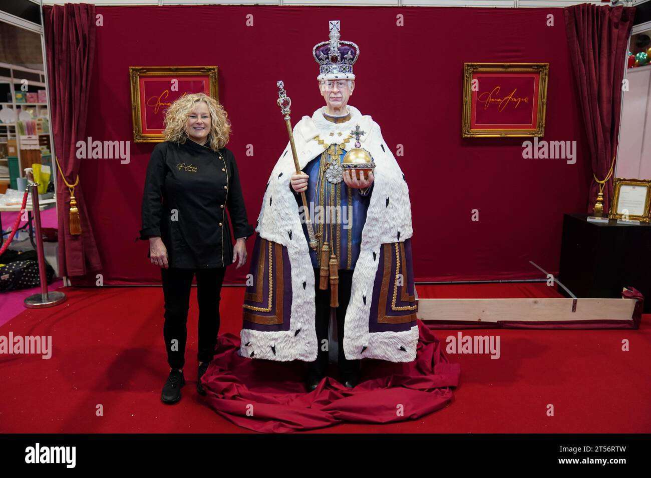 A lifesize cake figure of King Charles III, made by sugar artist Emma ...