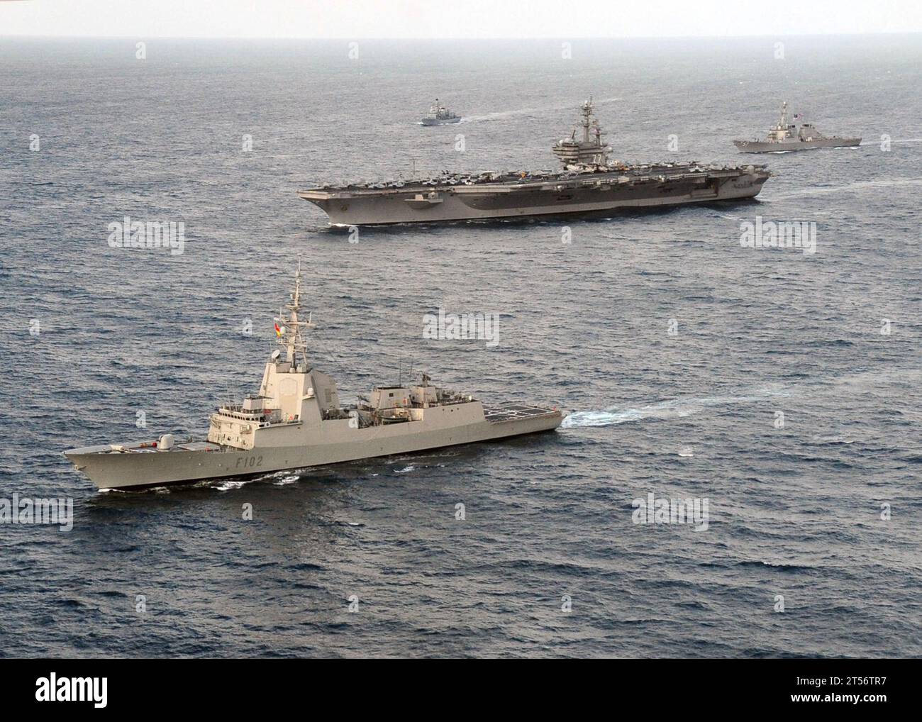 air defense frigate, aircraft carrier, Amirante Juan de Borbon (F-102 ...