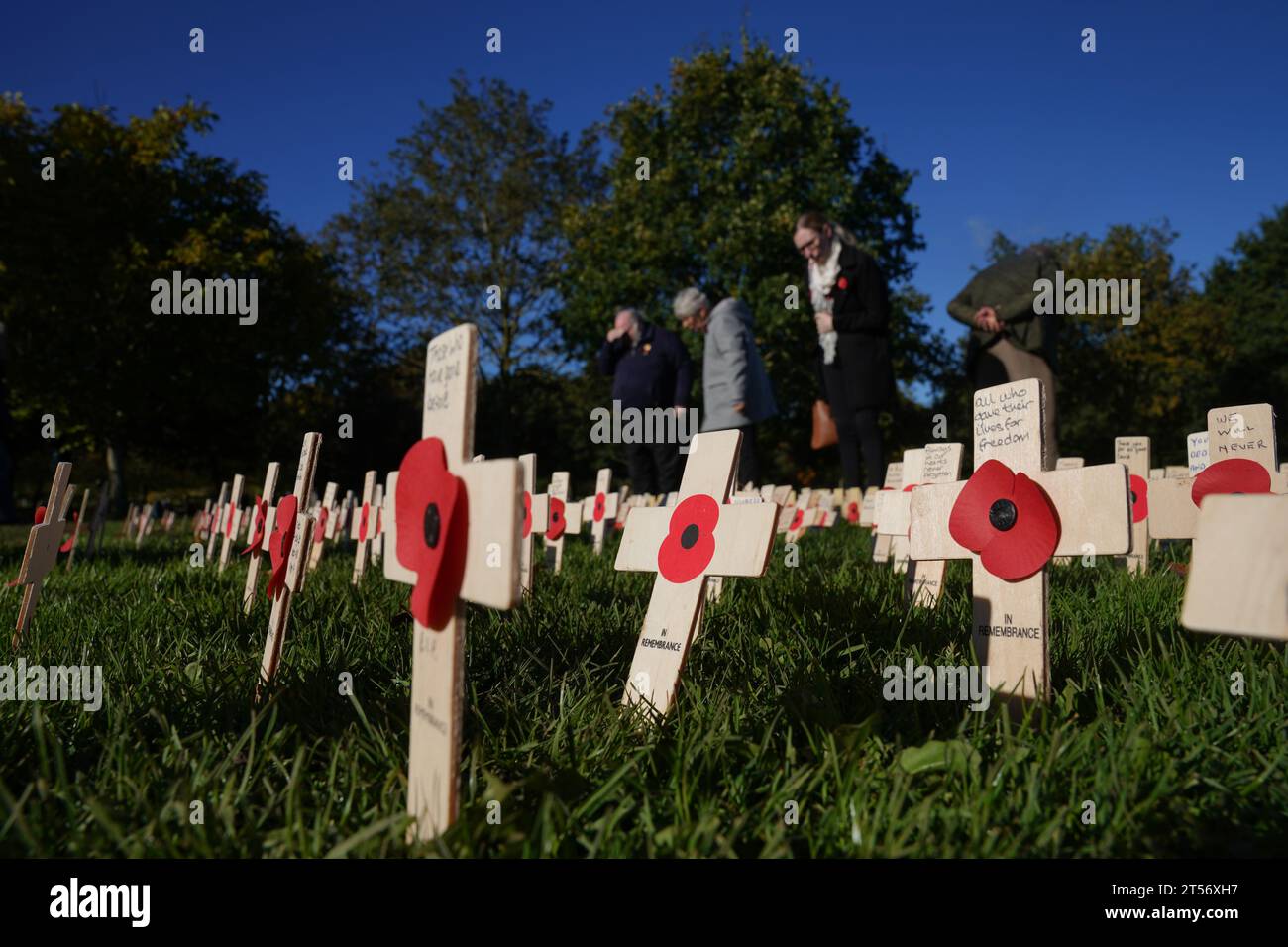 People view tributes at the official opening of the 2023 Royal British ...