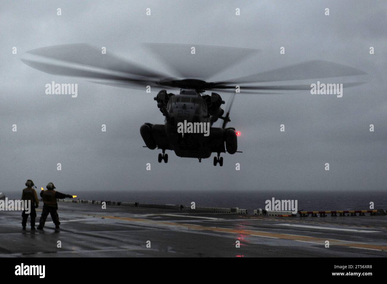 US Navy A CH-53E Sea Stallion helicopter assigned to Marine Medium ...