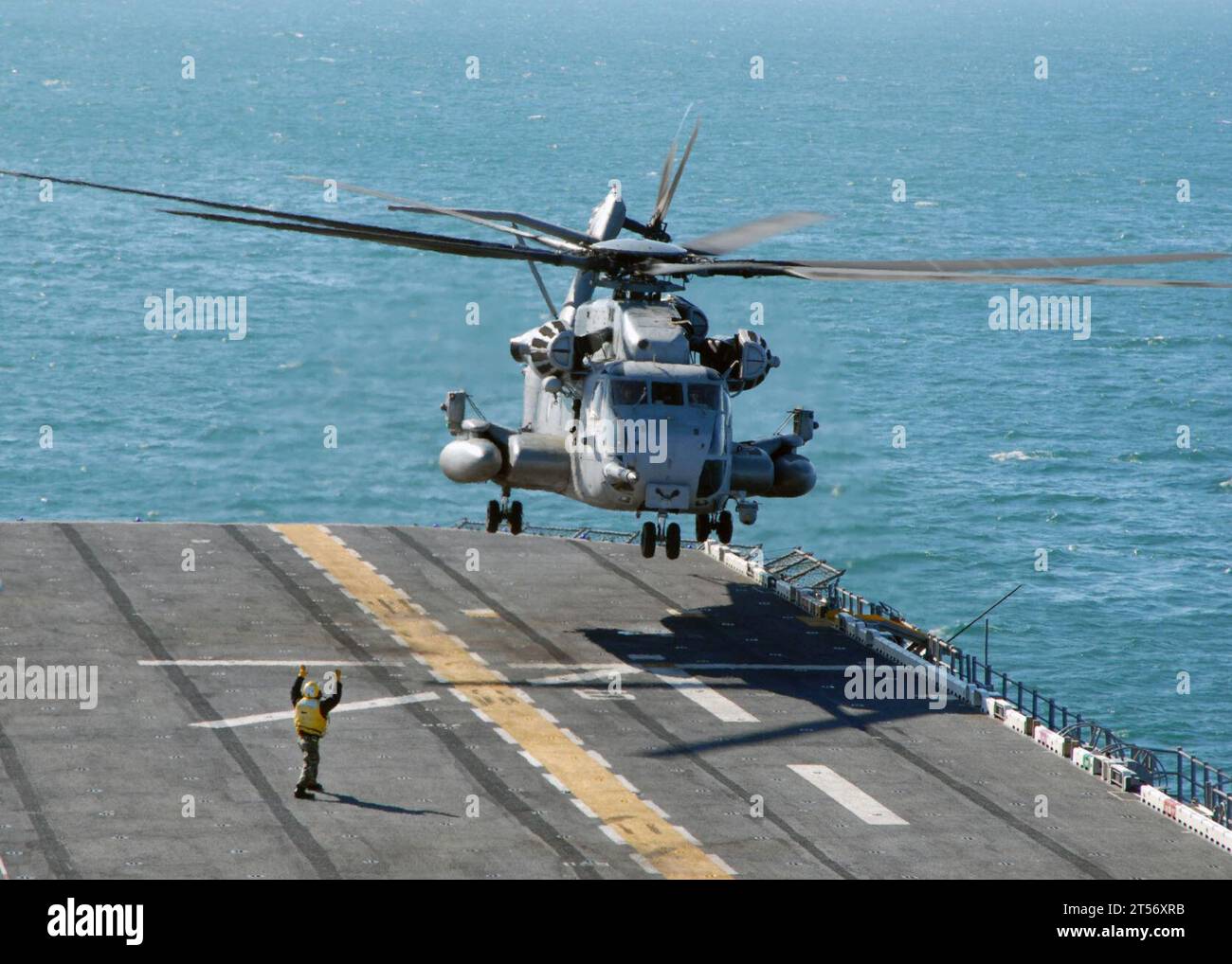 US Navy A CH-53E Super Stallion helicopter assigned to Marine Corps ...