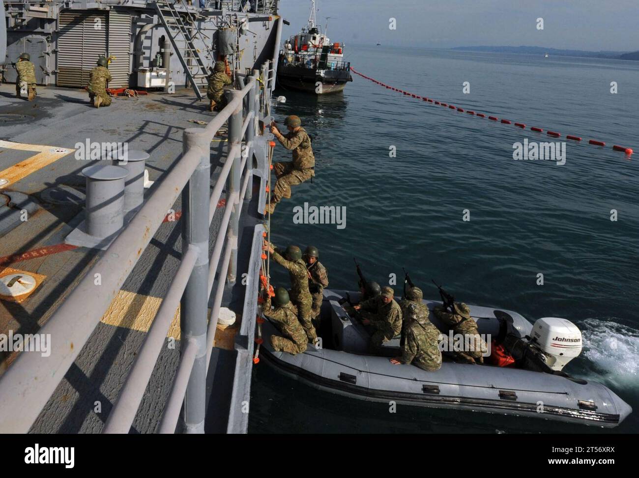 US Navy A Georgian navy security boarding team practices tactical ...