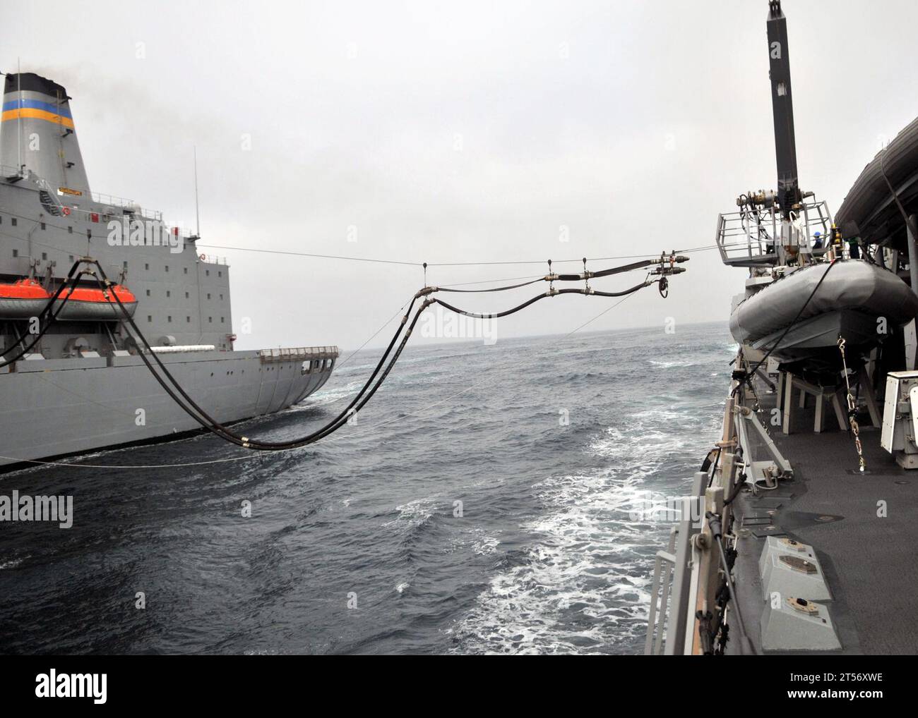 US Navy A fuel probe from the Military Sealift Command fleet ...