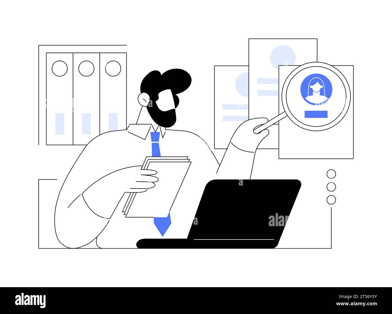 Select candidates isolated cartoon vector illustrations Stock Vector ...