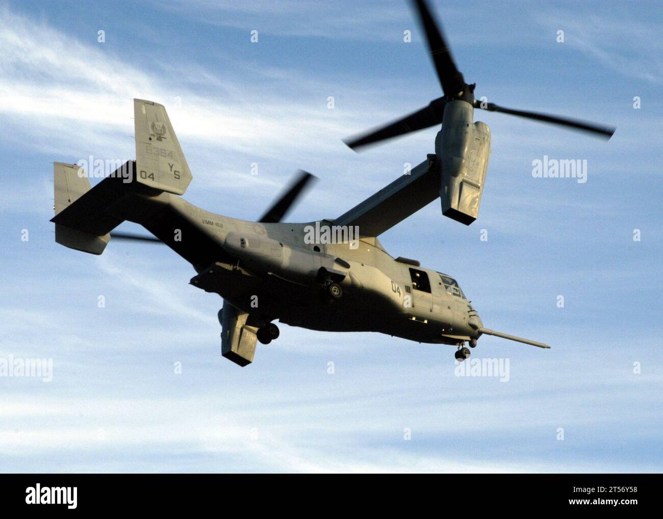 US Navy A MV-22 Osprey practice touch and go landings on the flight ...