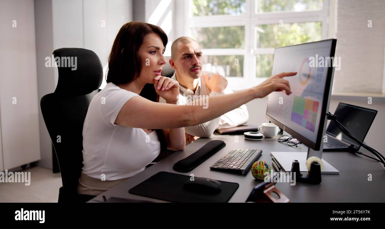 Data Analyst Using Data Analytics KPI Dashboard Stock Photo - Alamy