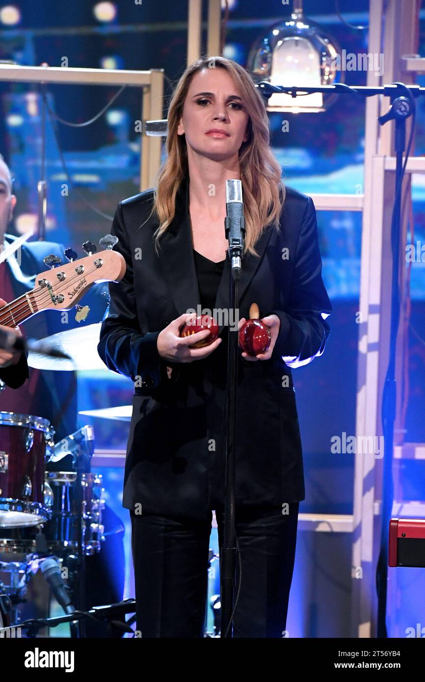 Milan, TV broadcast "Splendida cornice" - Emanuela Fanelli Stock Photo ...