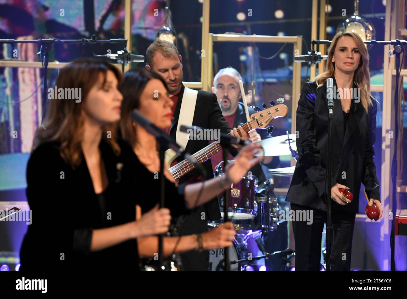 Milan, TV broadcast "Splendida cornice" - Geppi Cucciari, Paola ...