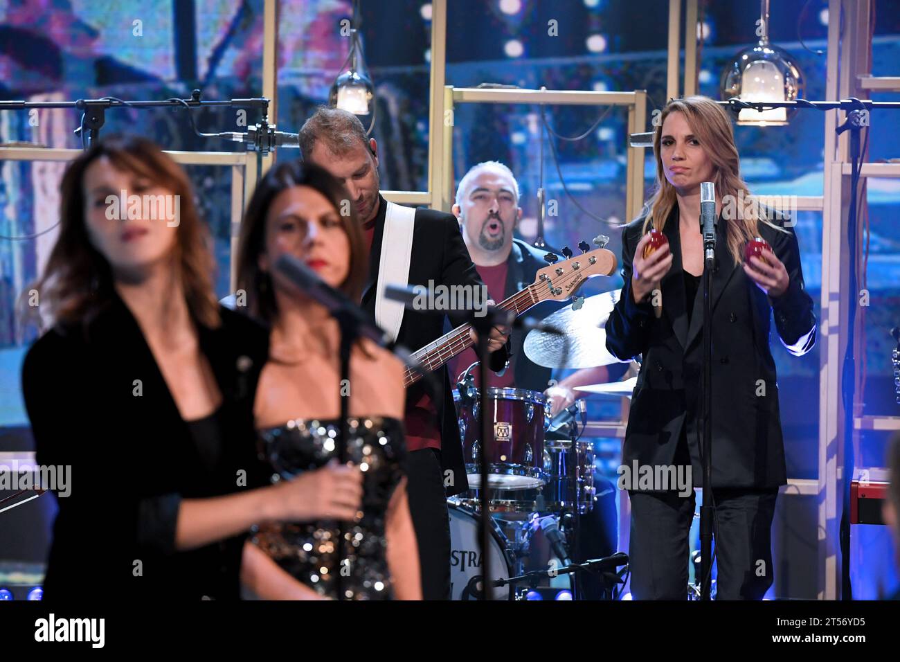 Milan, TV broadcast "Splendida cornice" - Geppi Cucciari, Paola ...