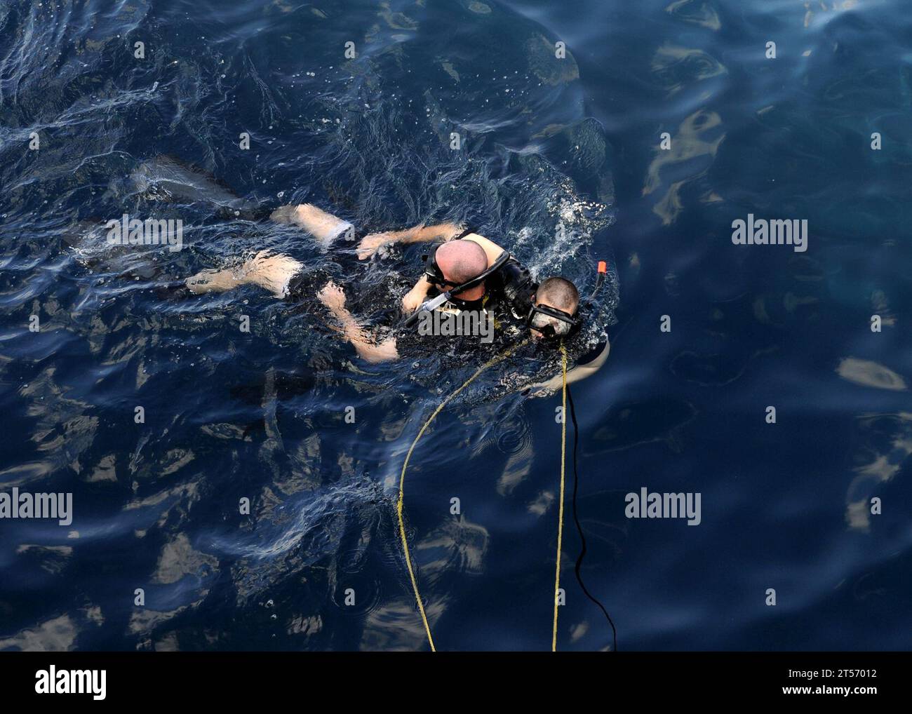 US Navy A Sailor performs training on search and rescue techniques.jpg ...
