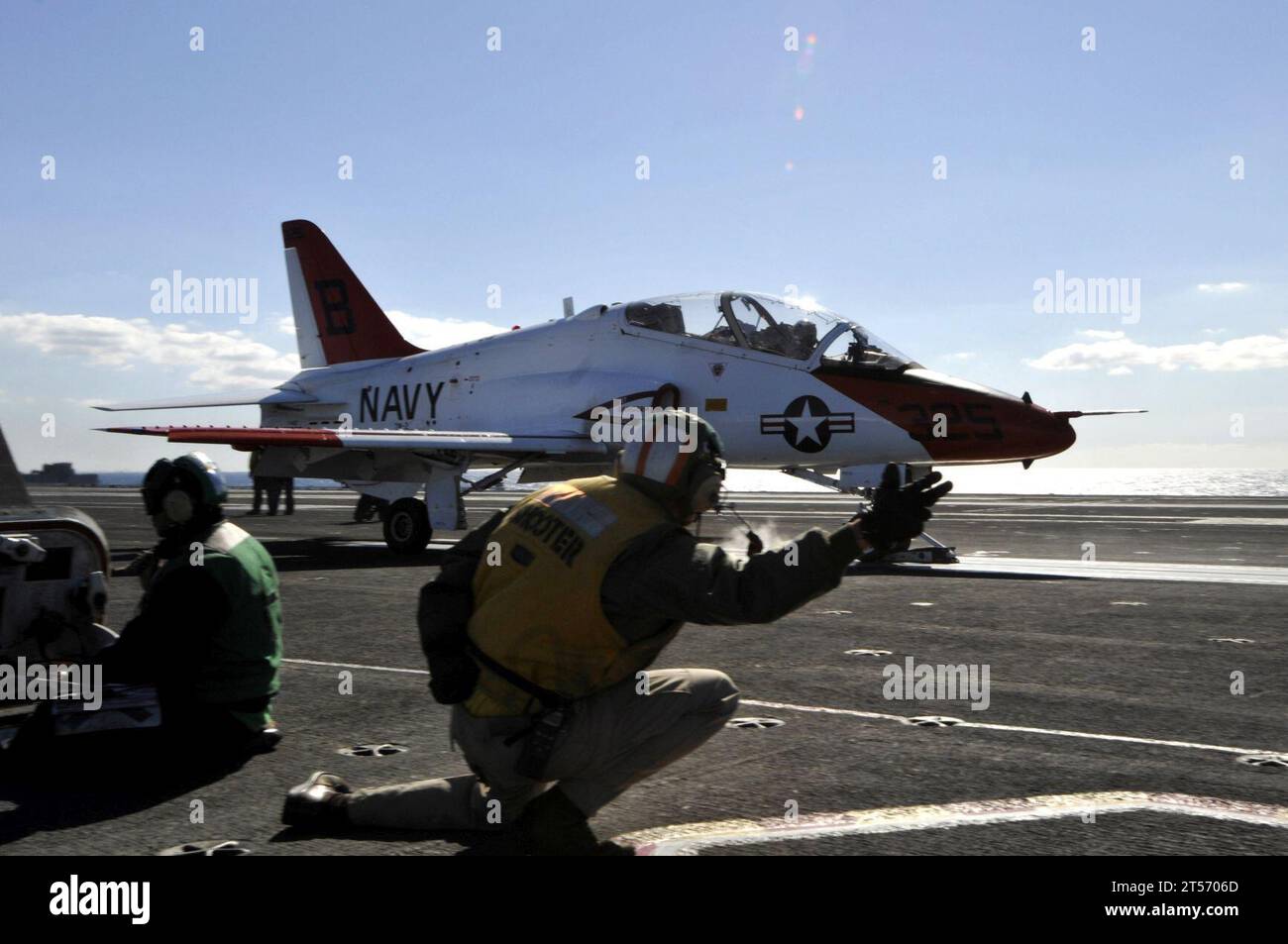 US Navy A T-45C Goshawk training aircraft assigned to the Eagles of ...